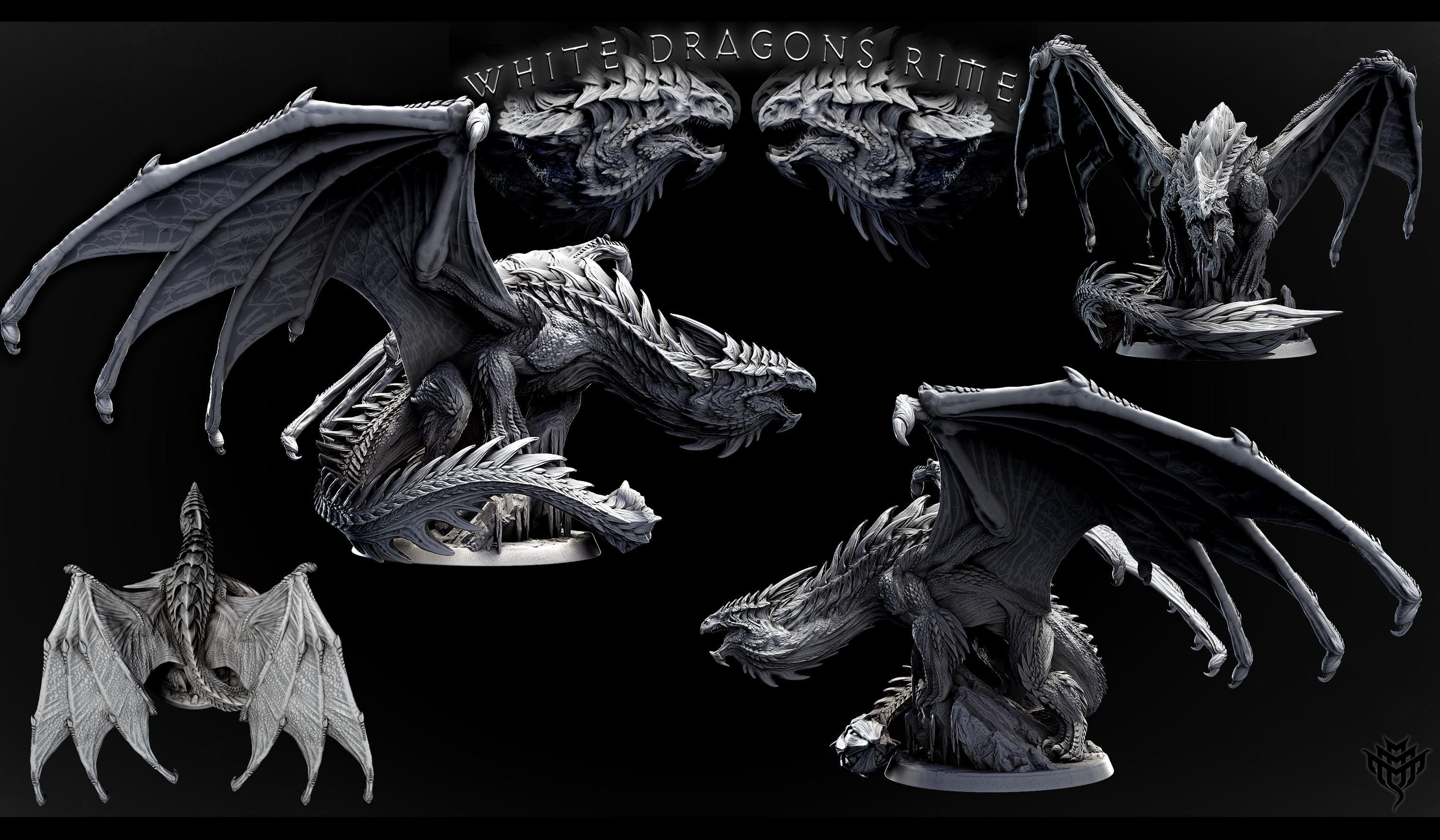 Adult White Dragon by Mini Monster Mayhem | Miniature | TTRPG ...