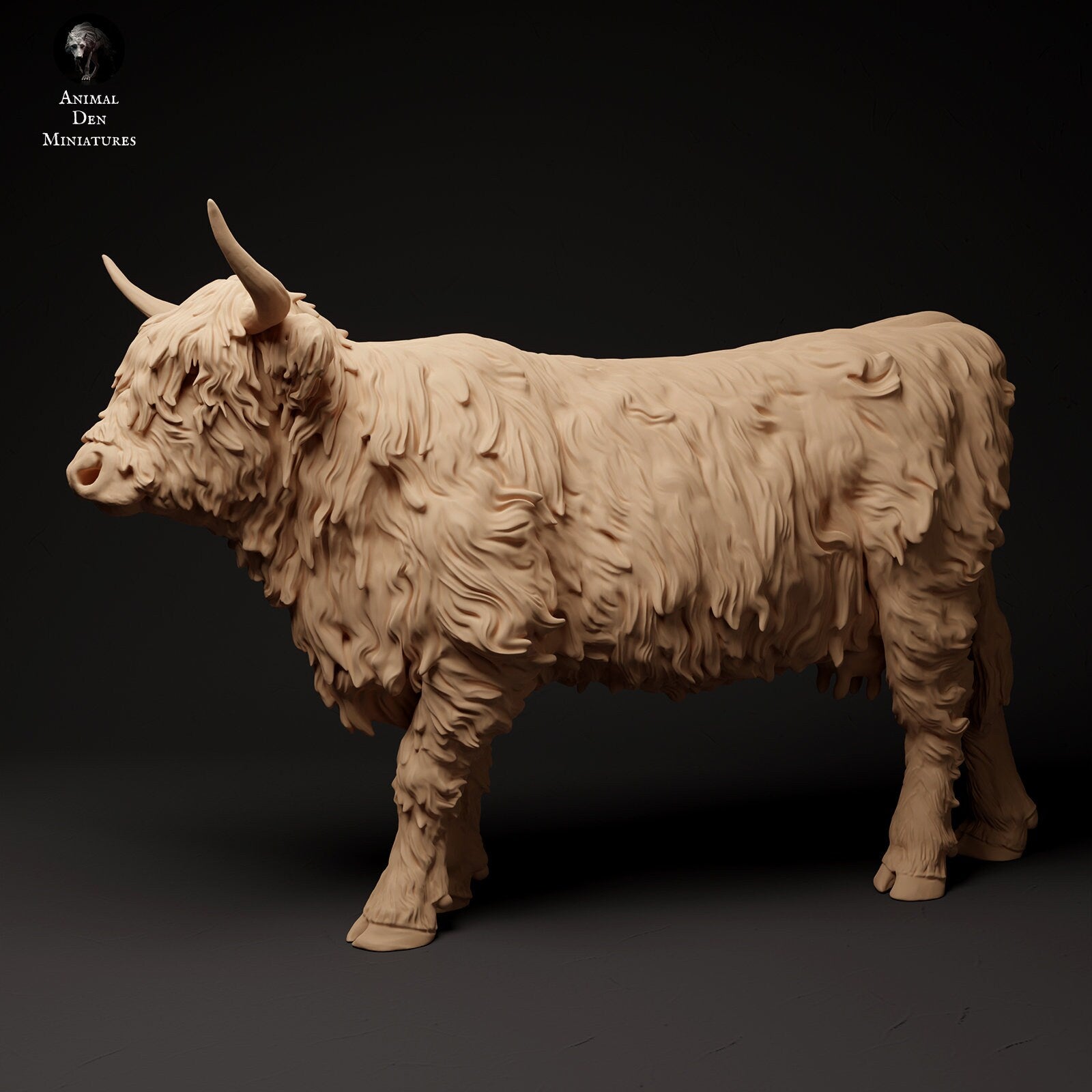 Scottish Highland Cow 1:24 scale by Animal Den | Unpainted – The Meeple ...